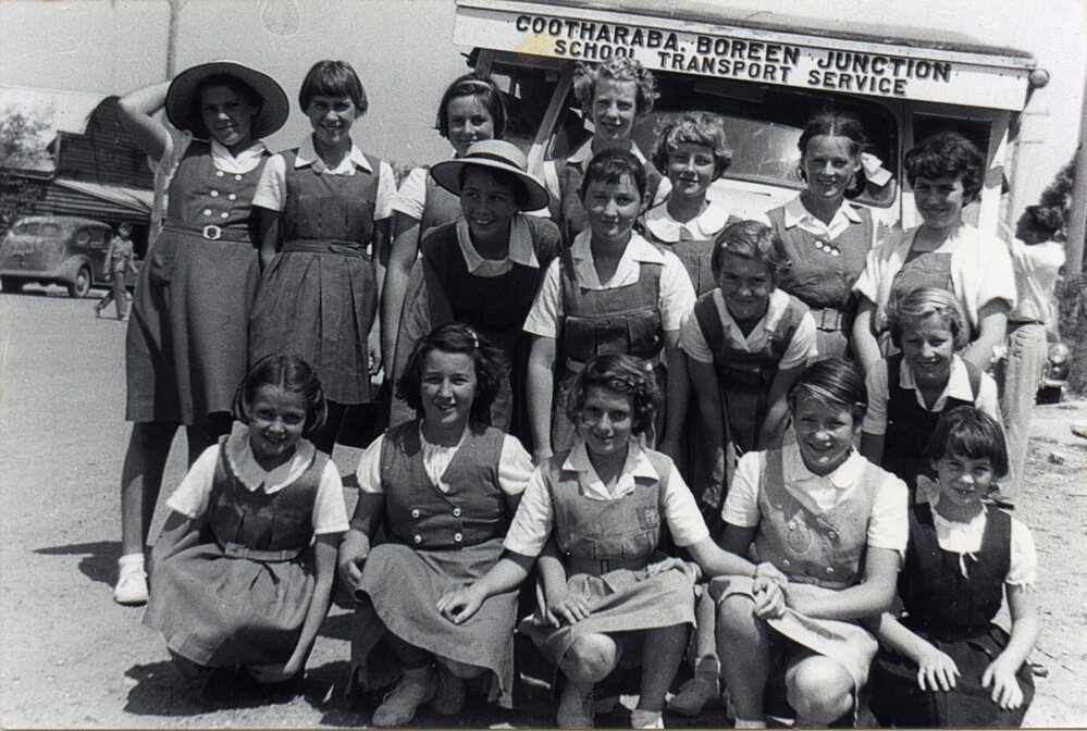 Netball trip participants, Pomona State School, Pomona ca 1958 ...
